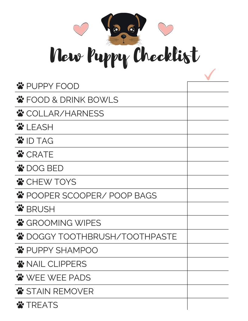 New Puppy Checklist Printable Printable Word Searches New Puppy Checklist Printable Printable Word Searches